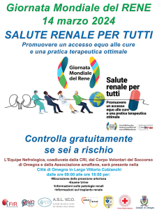 14 MARZO 2024 - GIORNATA MONDIALE DEL RENE - Asl VCO